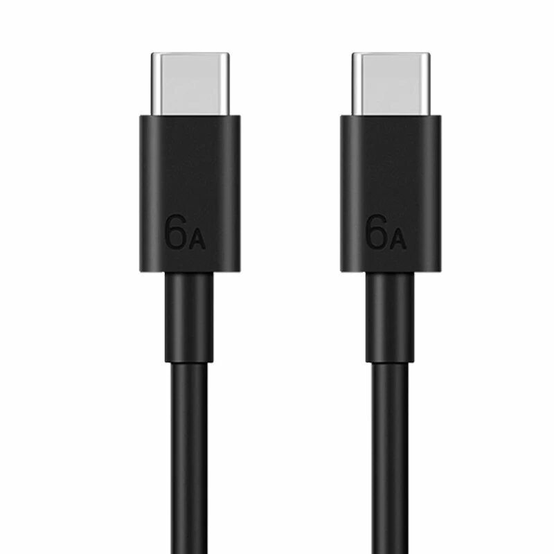 Черный кабель Huawei 6A USB-C с двумя концами совместимый с Pura 70 Pro и Mate 70 Pro