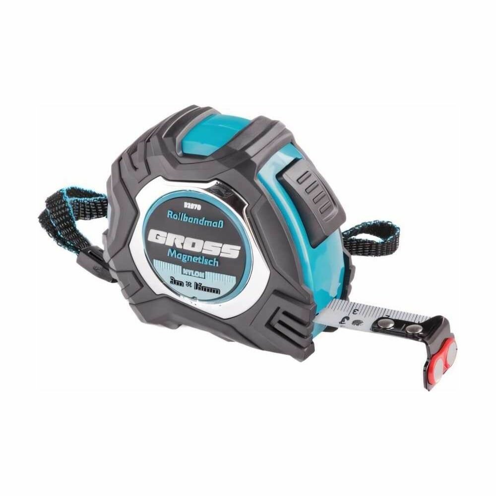 Рулетка GROSS Magnetisch, 3м х 16мм обрезиненный корпус 32570