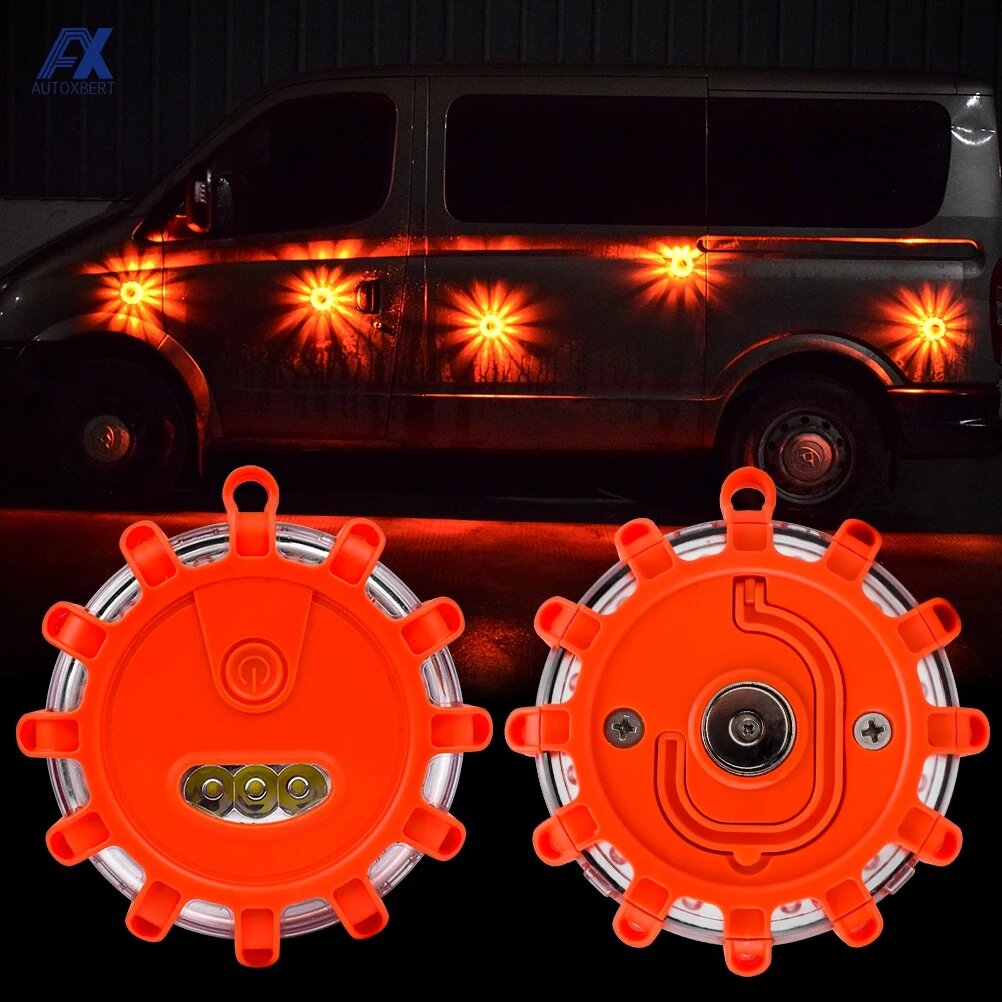 15 LED 9 режим аварийной безопасности дорожный фонарик мигающий предупреждение полицейский свет магнитное основание диск Маяк треугольник для автомобиля Грузовик Лодка