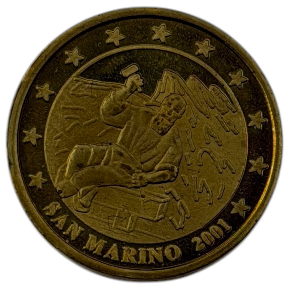 Сан-Марино 10 евроцентов 2001 г. Specimen (Проба)
