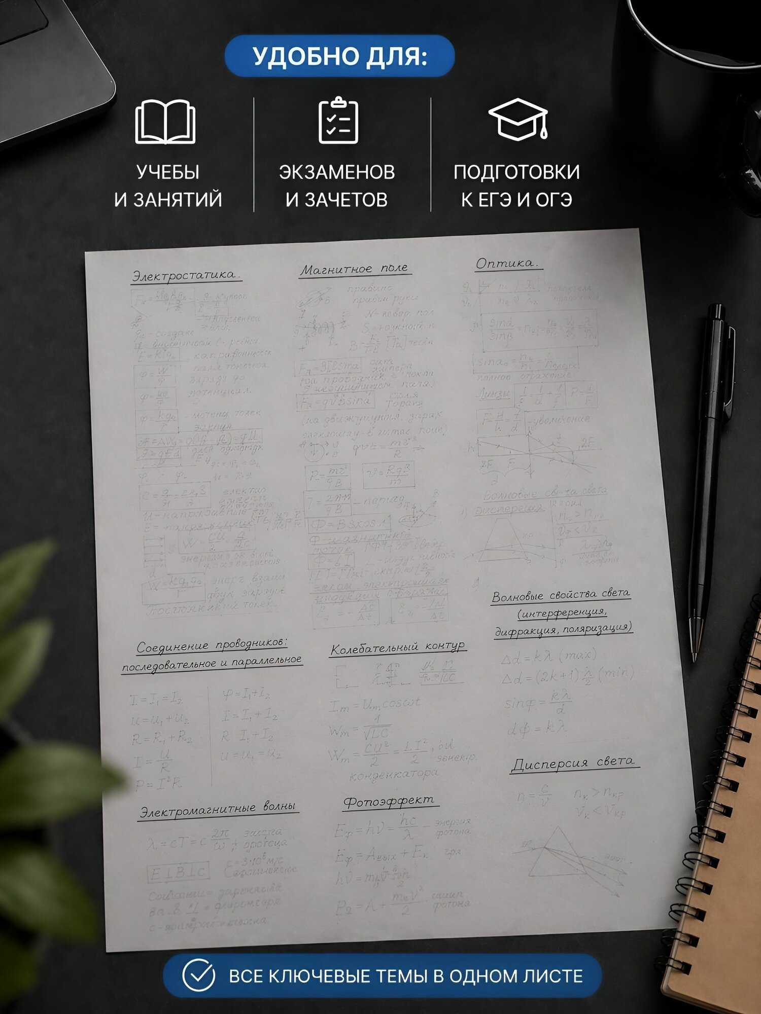 Шпаргалка, Физика ВСЕ формулы для ЕГЭ и ОГЭ