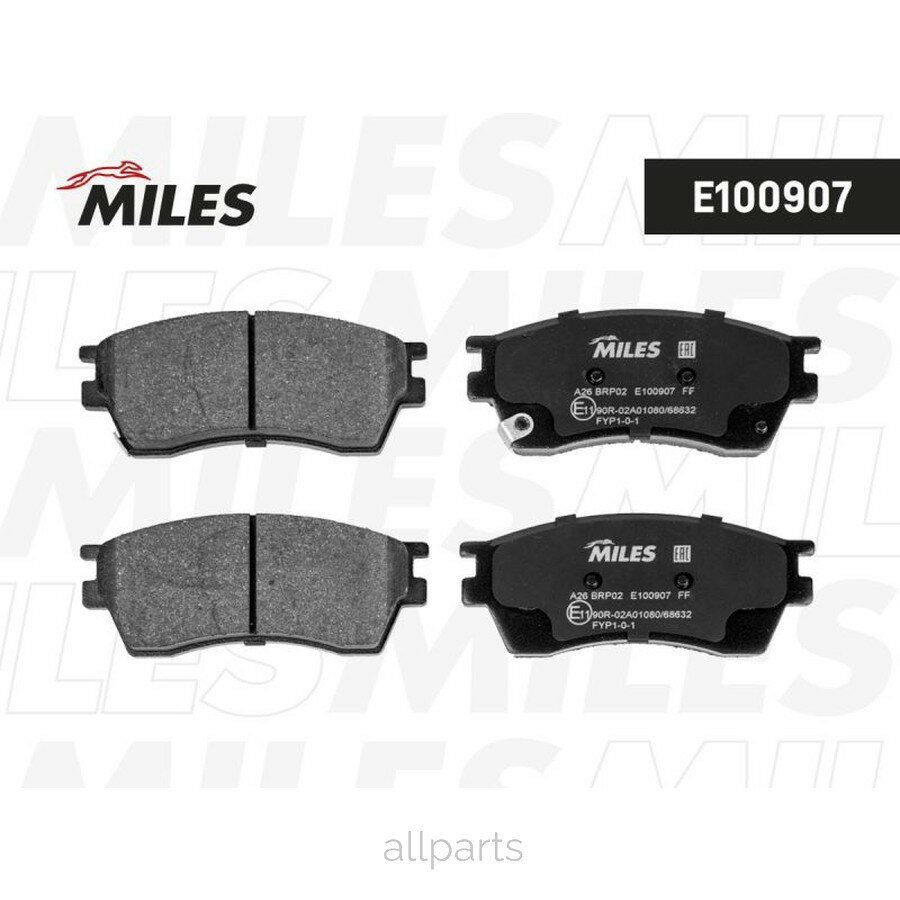 MILES E100907 колодки тормозные FAW X80 FAW X80 NEW- передние