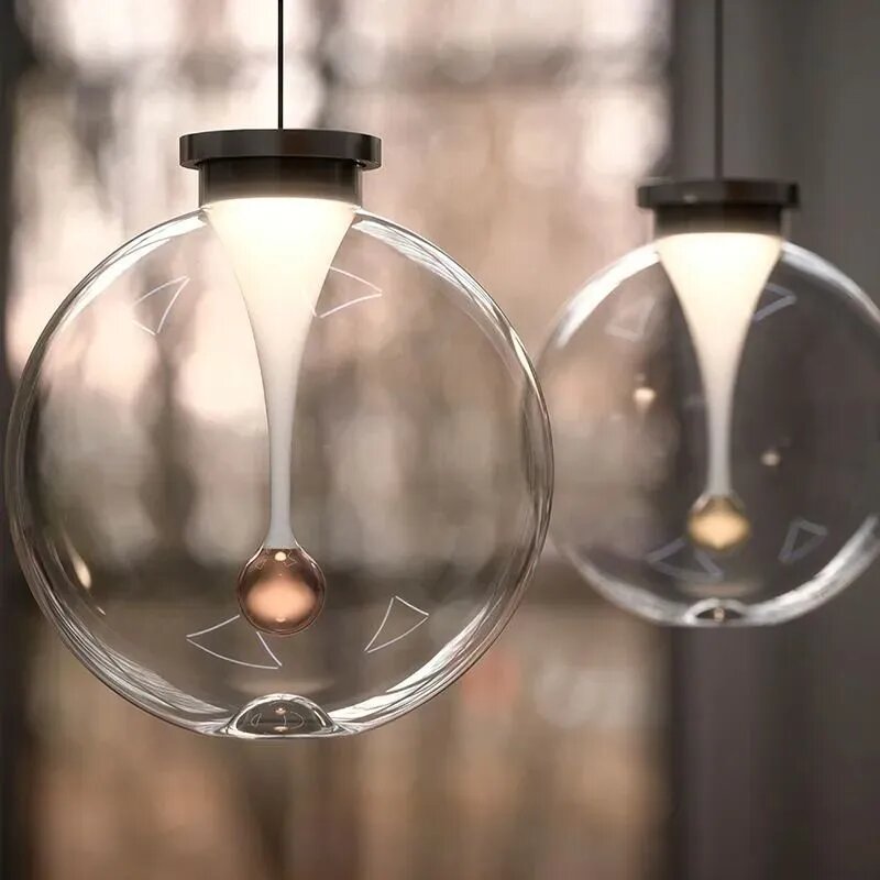 Светодиодная люстра в форме шара LED 7 Вт зеленого цвета для гостиной, нейтральный белый свет — фото 1