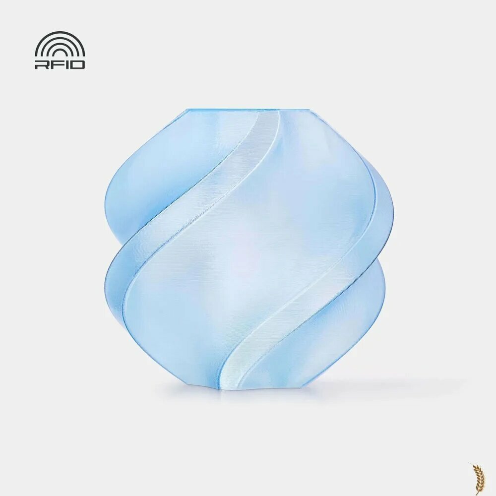 Филамент PETG TRANSLUCENT Bambu Lab серный Пластик 1 КГ С катушкой для 3Д принтера Light Blue 32600