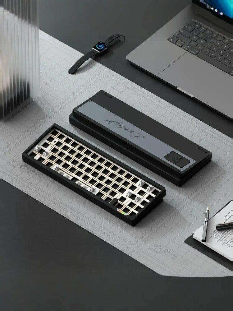Weikav Клавиатура беспроводная Lucky65 v3 aluminum wireless mechanical keyboard, Английская раскладка, черный матовый