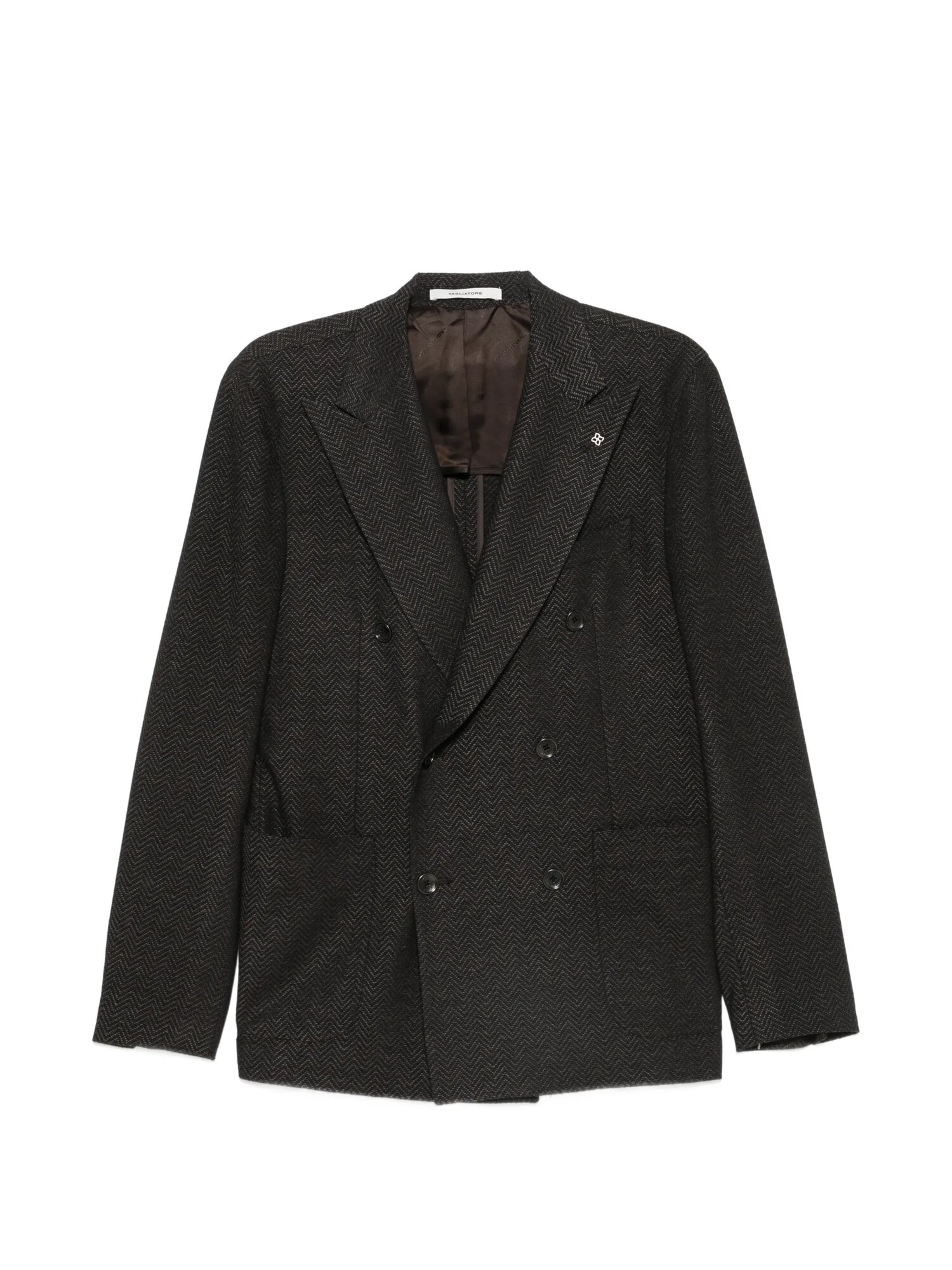 Пиджак Herringbone-pattern double-breasted blazer