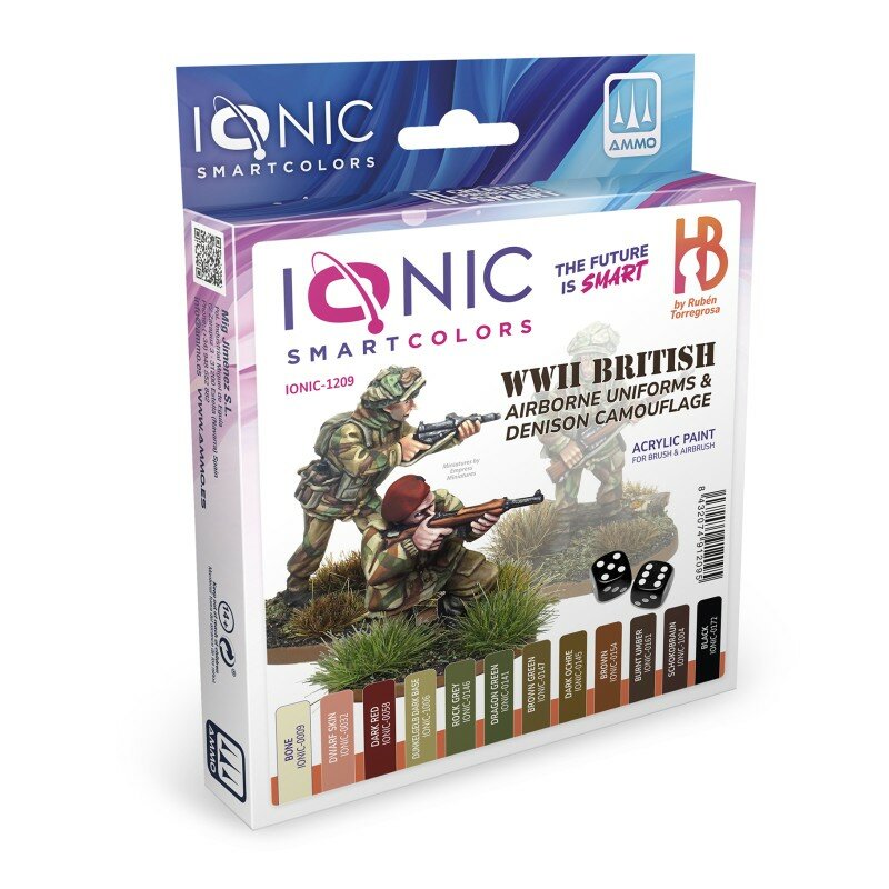 Набор акриловых красок IONIC Smart Colors - WWII British Camouflage & Airborne Denison