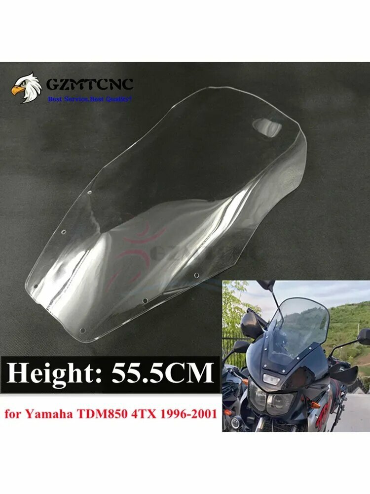 Переднее ветрозащитное стекло дефлектор, 55.5см, приподнятый , для Yamaha TDM 850 4TX 1996-2001