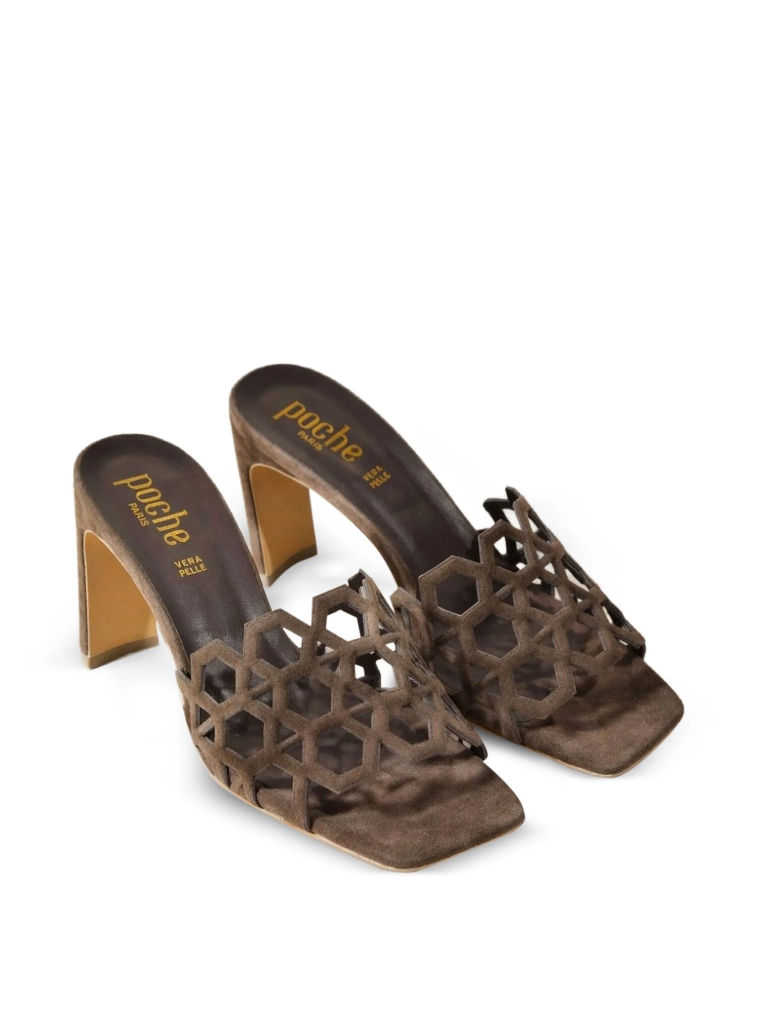 Босоножки Cut-out block-heel sandals