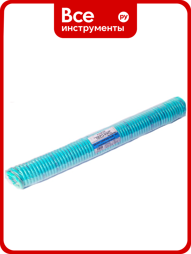 Шланг спиральный PU 15 м, 8x12 мм, полиуретан, 1/4 EURO POWER TECHNIC PU12-15m