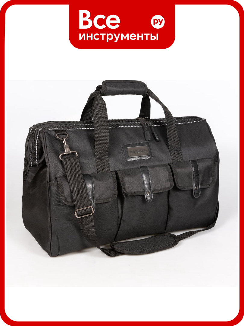Сумка для инструмента с ремнем Dr. IRON 500x230x350 мм DR1017, пластиковый, регулируемый, износостойкий,
