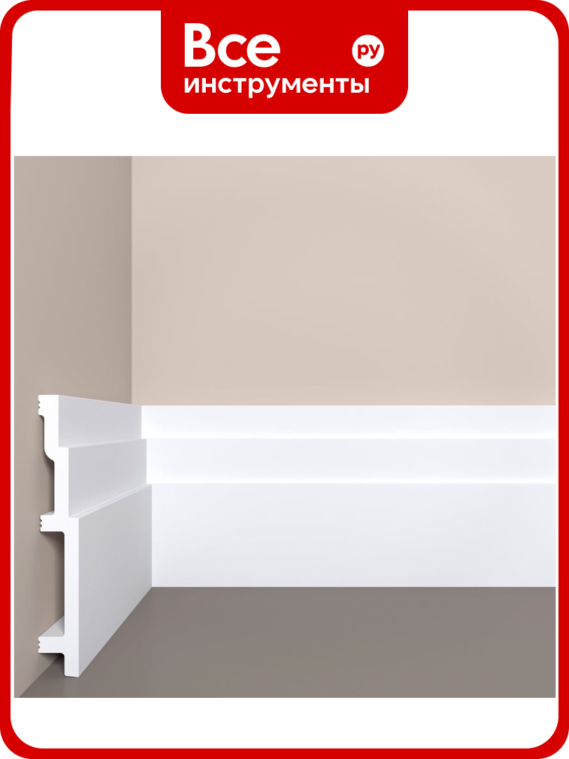 Напольный плинтус bello deco XPS П 13 140x20 мм 00-00104297