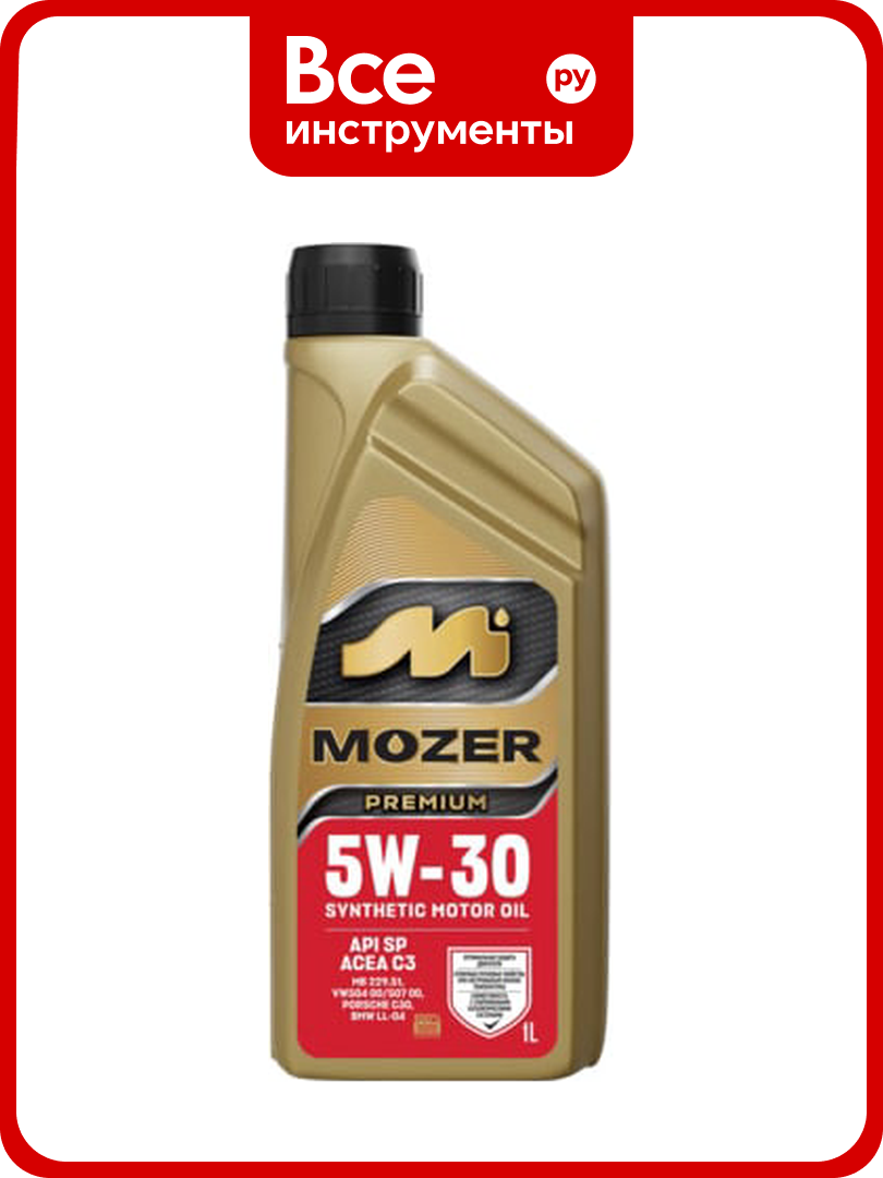 Масло моторное PREMIUM SAE 5W-30 C3 MOZER 4639282 – синтетическое для бензиновых и дизельных двигателей