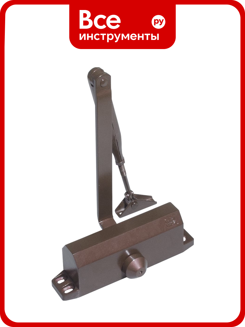 Доводчик DOORLOCK DL77N размер 4/5 коричневый, гидравлический, противопожарный, морозостойкий, верхний монтаж, класс
