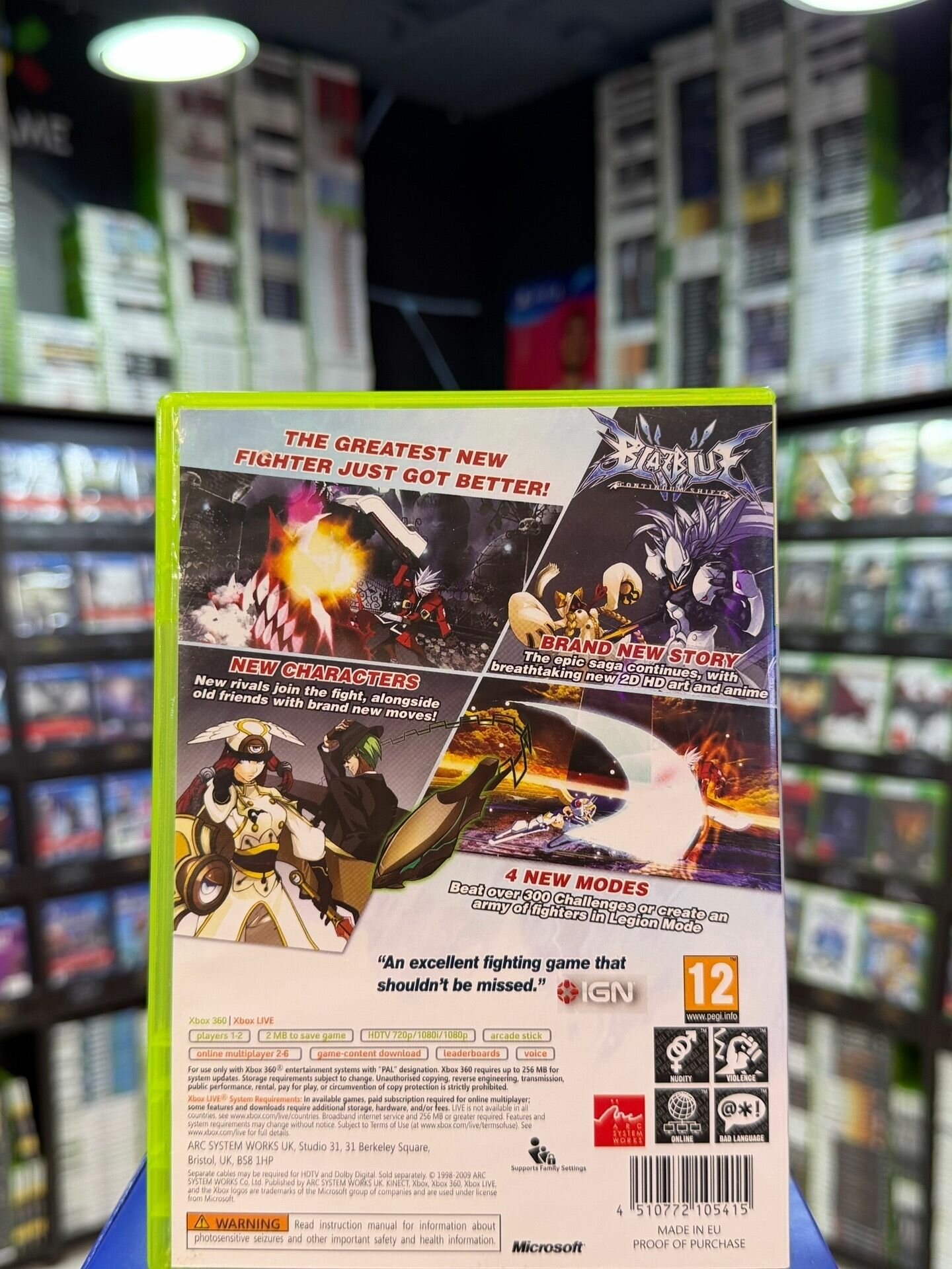 Игра Blazblue Continuum Shift (Xbox 360) (Box) — фото 1