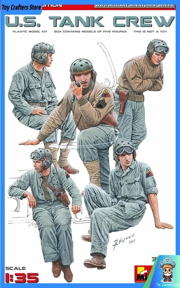 Эксклюзивный комплект американского танкового экипажа в масштабе 1/35 от MiniArt, модель 35391