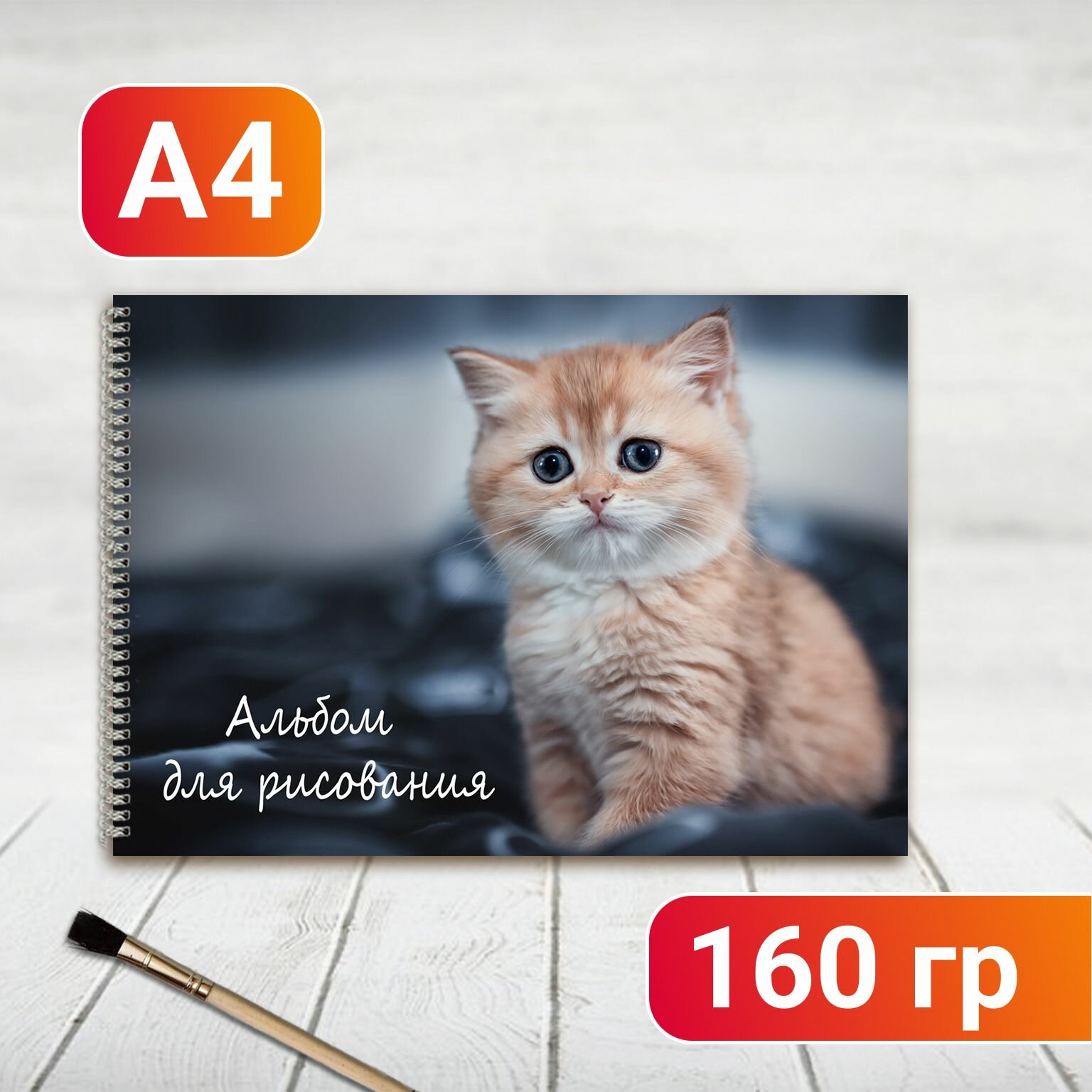 Альбом для рисования Котик