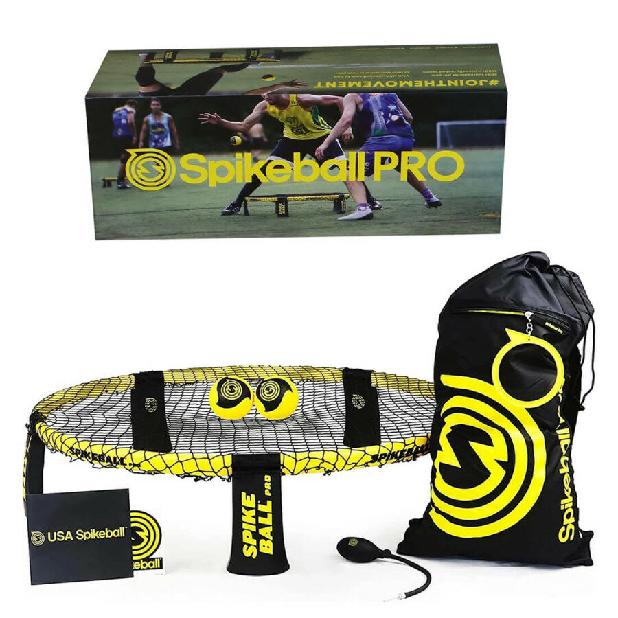 Набор спайкбол Pro Set Spikeball, Black/Yellow для активного отдыха на пляже и улице