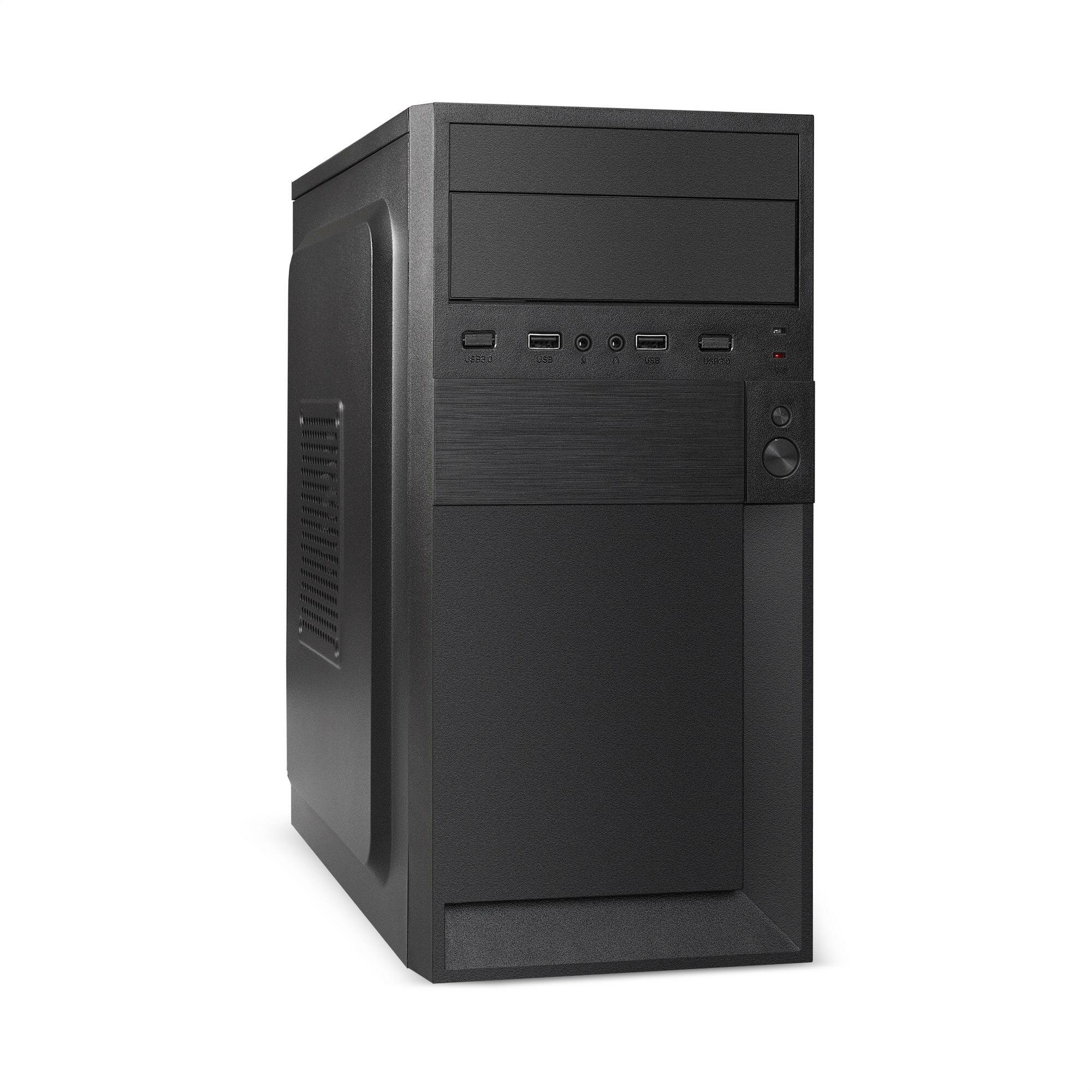 Корпус Minitower ExeGate BAA-105-01-UNS450 (mATX, БП UNS450 с вент. 12см, 2*USB, аудио, черный)