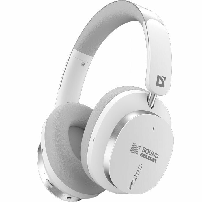 Bluetooth наушники с микрофоном Defender FreeMotion B1050 беспроводная полноразмерная гарнитура - белая