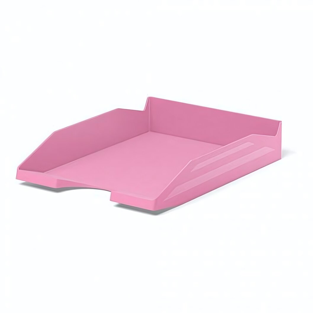 Лоток для бумаг ErichKrause Office Pastel, розовый, пластиковый, для документов формата А4