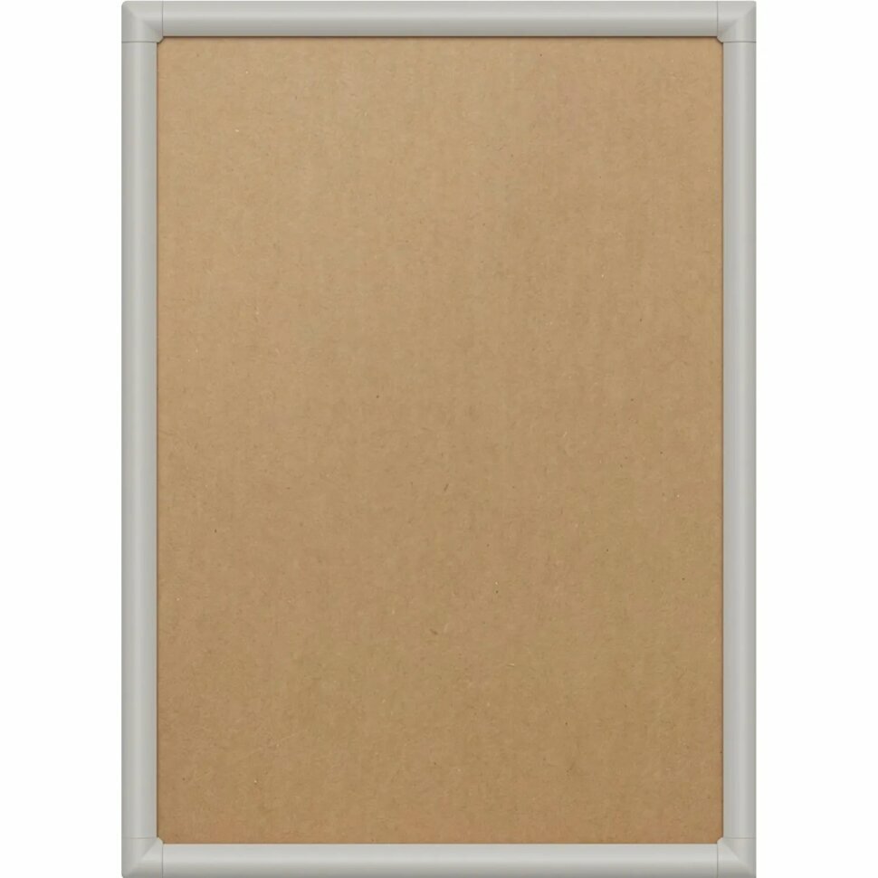 Рамка А1 Attache пласт. клик-профиль, углы прямоугольные, цвет серый, 1886990