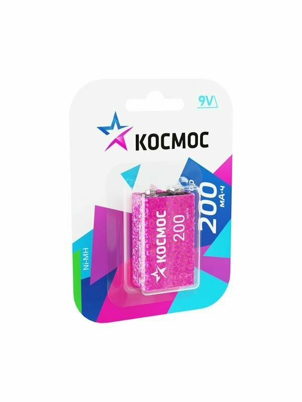 Космос Аккумулятор 6F22 NI-MH 200 мАч 1 BL