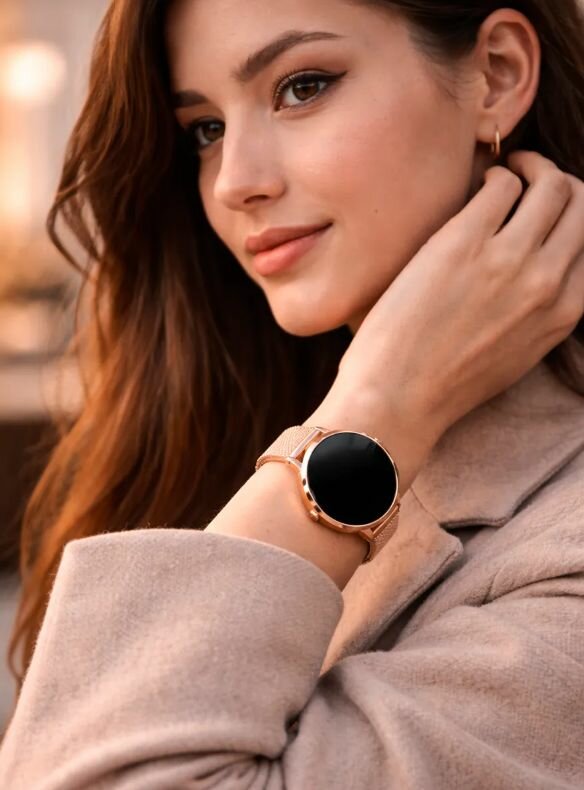 Смарт часы женские золотистые ультратонкие/ Smart Watch PREMIUM модель 2026/ Умные часы с сенсорным экраном / MagaZON /