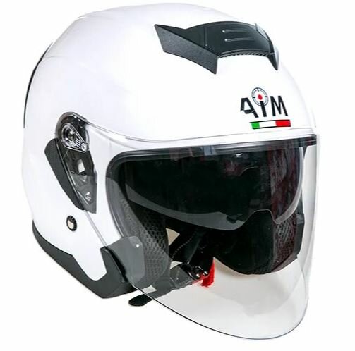 AiM Мотошлем открытый JK526 White Glossy XXL
