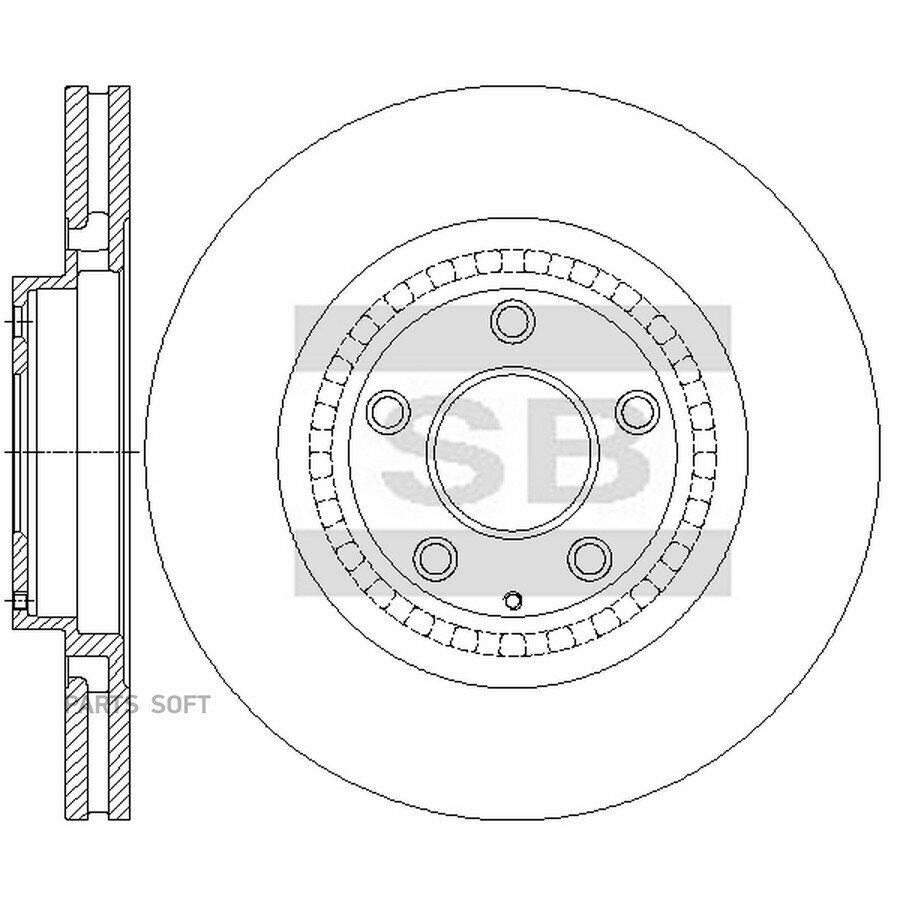 SANGSIN BRAKE SD4455 Диск тормозной MAZDA 6 18-/CX-5 17-/CX-9 16- передний вент. D 320мм.