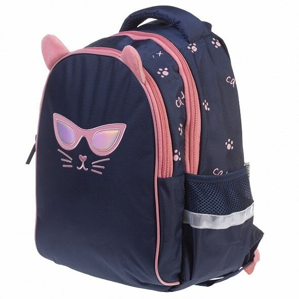 Рюкзак PRIMARY SCHOOL CATs 38,5Х26Х17СМ полиэстер нагрудная стяжка. 2 отделения 2 кармана и 1 потайной на спинке