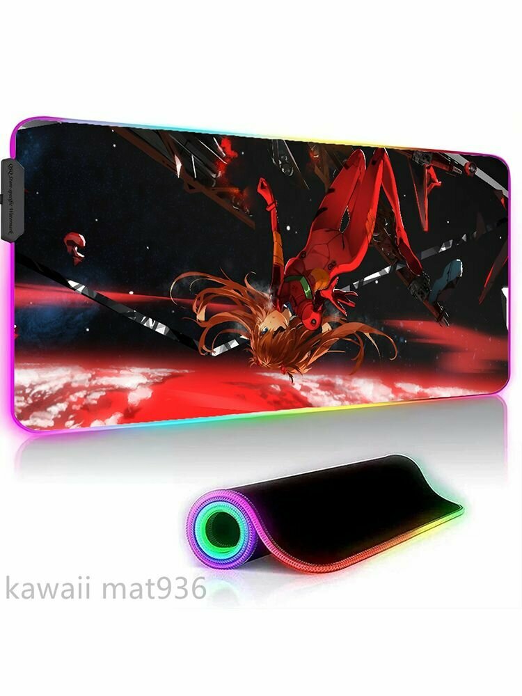 Kawaii mat936 Коврик для мышки, XXL, малиновый, красный