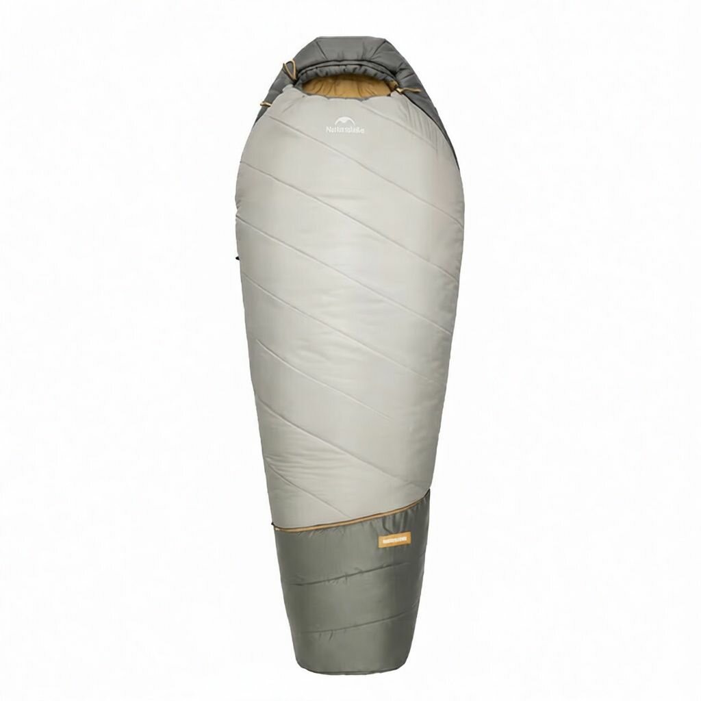 Спальный мешок туристический Naturehike Mujing PRO MG270, М, 190х75 см, серо-зеленый