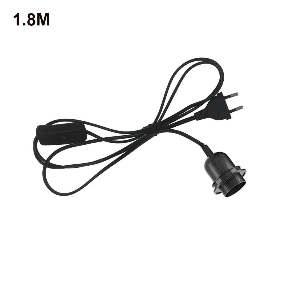 Удлинитель патрон E27 1,8м/3,5м с выключателем Черный, 1.8M black