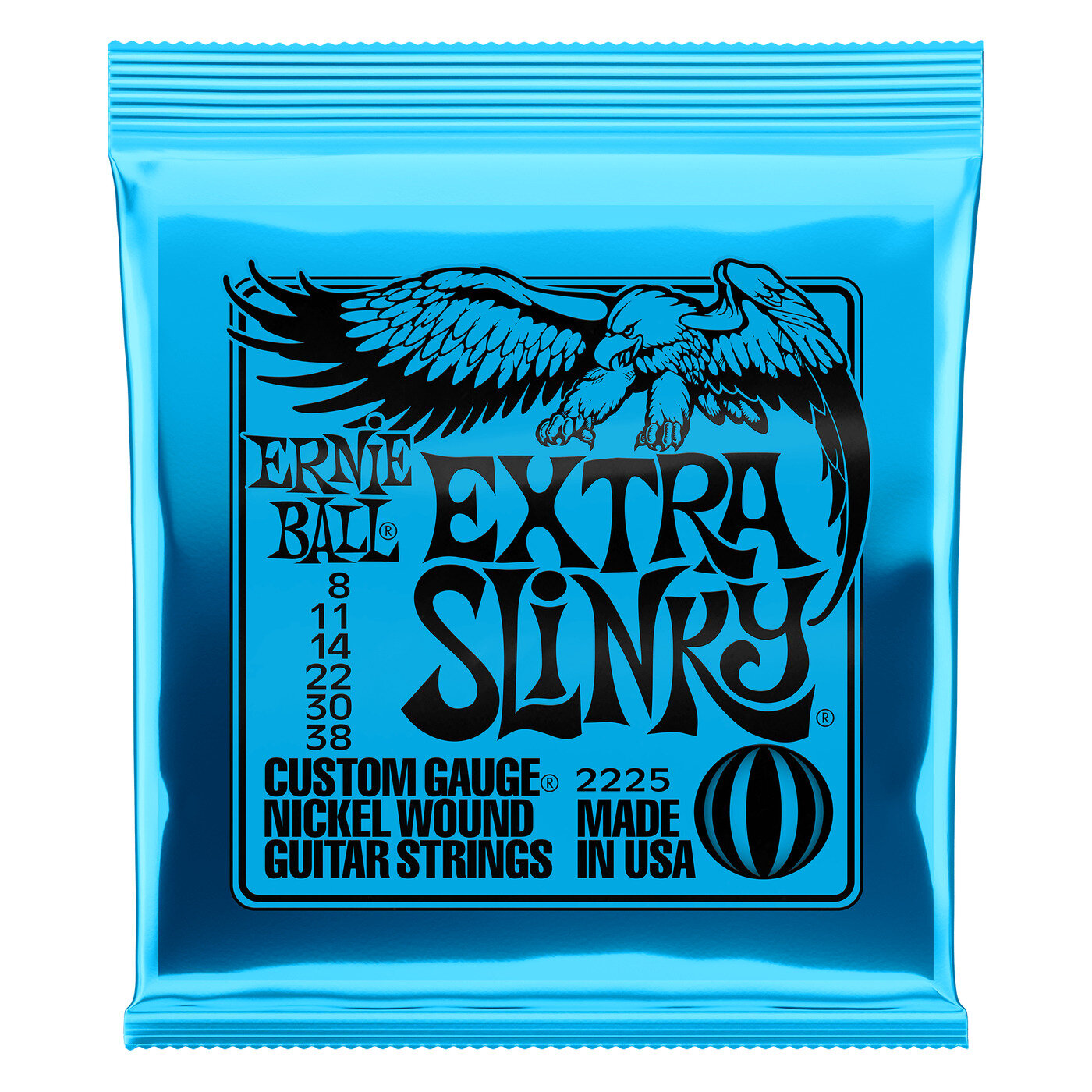 Струны для электрогитары Ernie Ball 2225 8-38, никелированная сталь