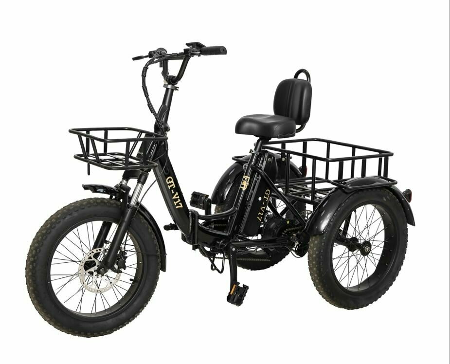 Электровелосипед трехколёсный GT V17 2025 500W, 48V/15AH