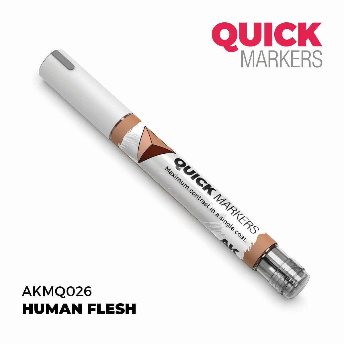 Акриловый маркер с кистью AK Interactive Quick Markers - Human Flesh