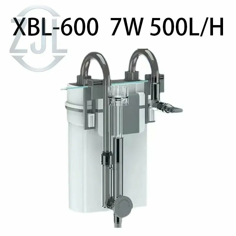 Настенный фильтр, SUNSUN XBL-600 7W 500Л/ч, вход для воды с обезжиривающей пленкой, подходит для аквариума объемом 110-130 литров