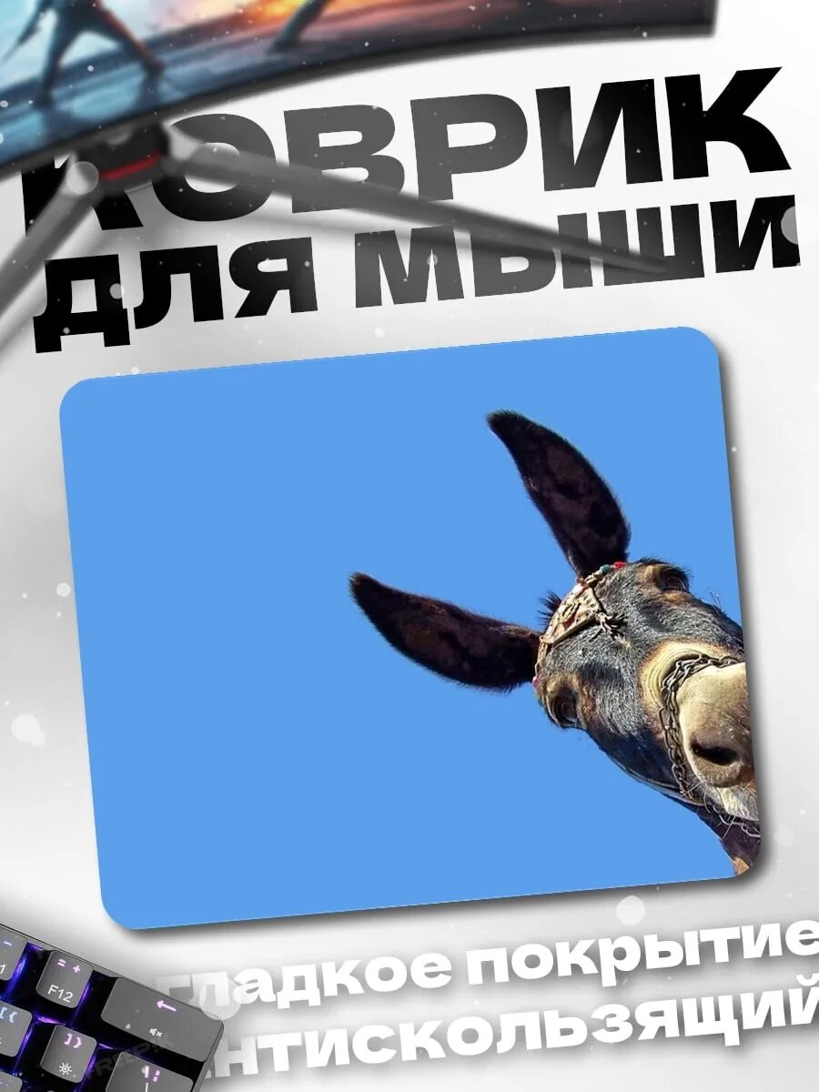 Коврик для мыши Осел смотрит вверх