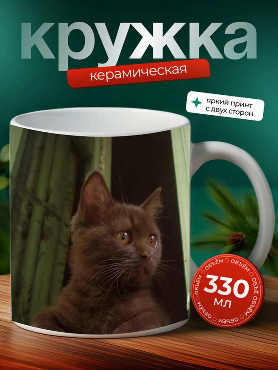 Кружка Хавана браун кот 12,