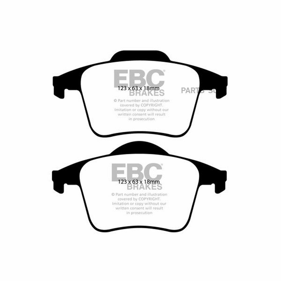 Колодки тормозные от официального дистрибьютора, EBC-BRAKES, артикул DP61680