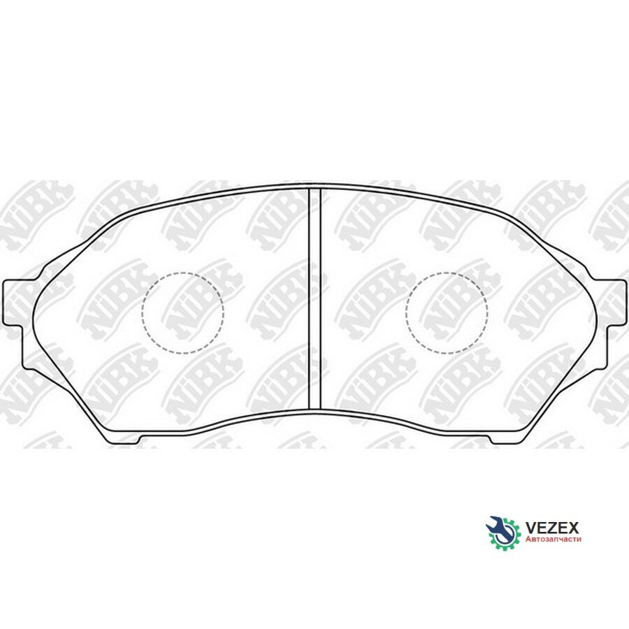 NIBK PN5425 Колодки тормозные дисковые MAZDA FAMILIA 1998-2004 PN5425