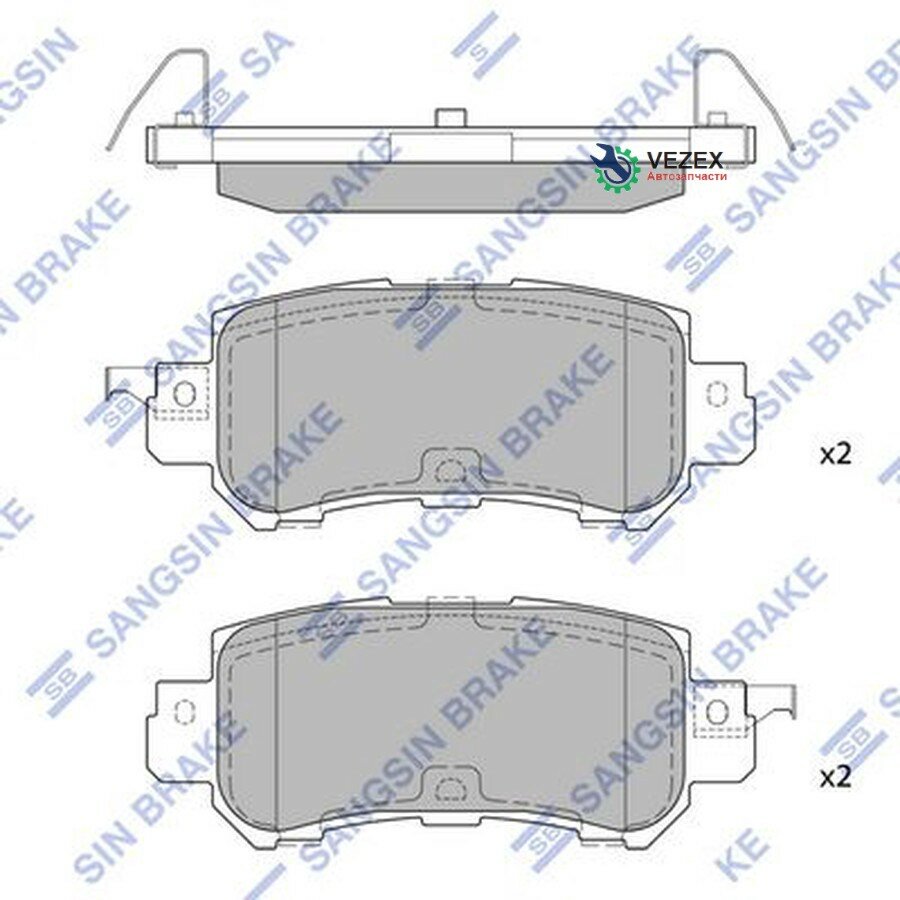 SANGSIN BRAKE SP1672SD Колодки тормозные дисковые задние MAZDA CX-5 13- R (SEVERE DUTY) SP1672SD