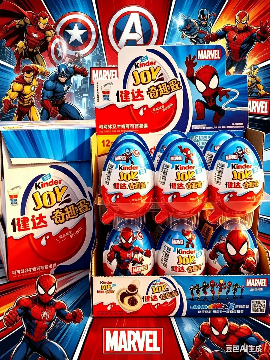 Шоколадное яйцо Kinder Joy Marvel / Киндер Джой Герои Марвел, 3 шт. по 20 грамм