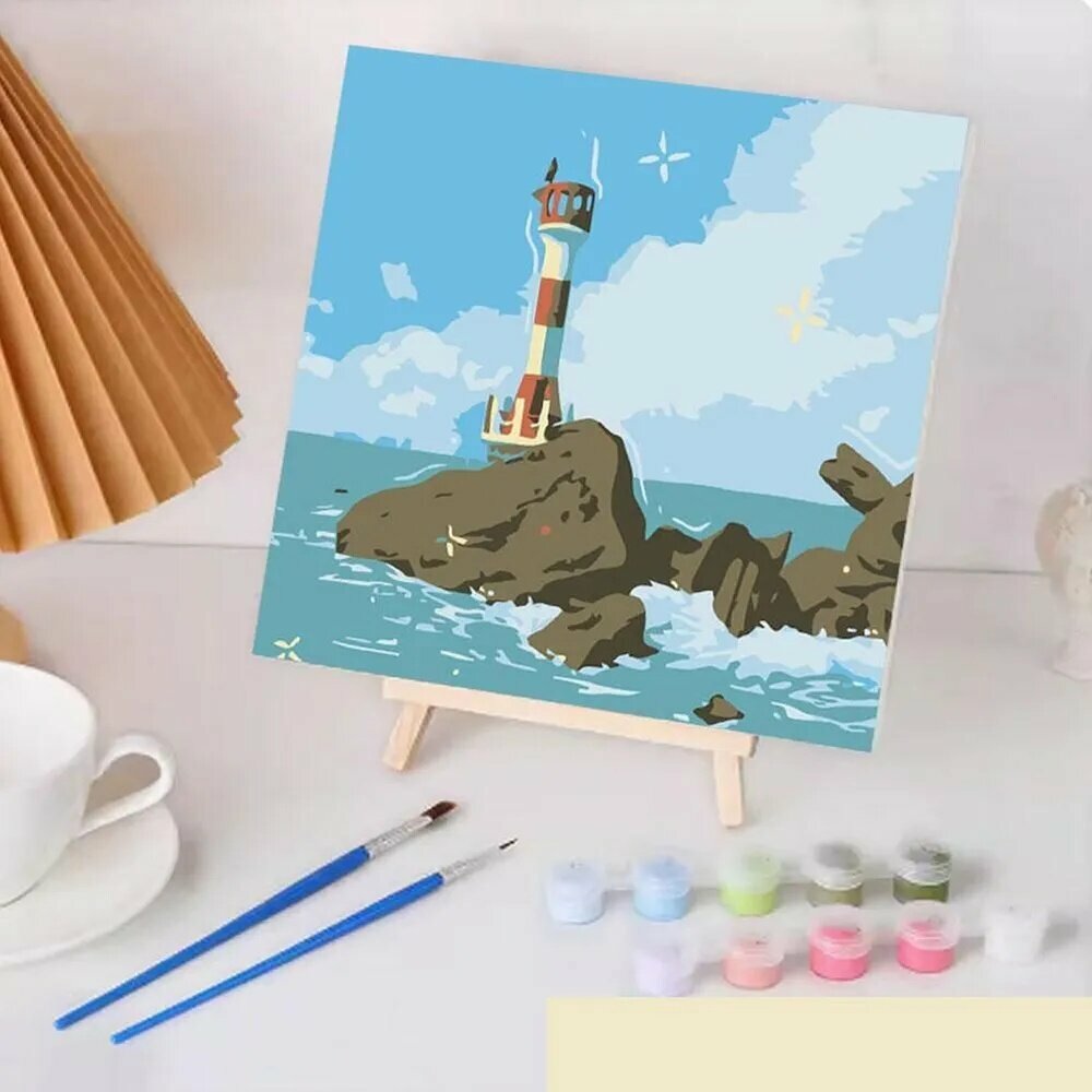 Набор для творчества с холстом и красками, готовый декор для интерьера в стиле прованс, DIY картина своими руками