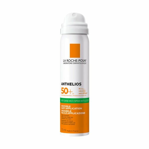 La Roche-Posay Anthelios Матирующий солнцезащитный спрей-вуаль для жирной и нормальной кожи лица, защита от солнца SPF 50 / PPD 27, 75 мл