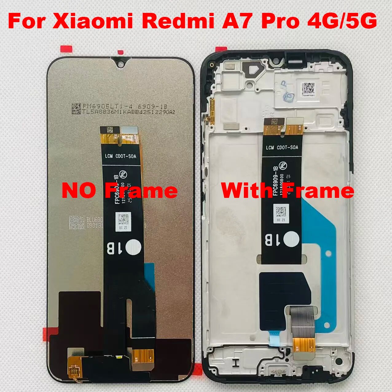 Оригинальный 6.9' LCD-дисплей с сенсорной панелью и рамкой для Xiaomi Redmi A7 Pro 4G (25128RN17Y, 25128RN17A) и 5G, комплект для сборки