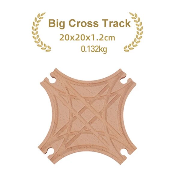 Деревянные аксессуары для железнодорожных путей YunDuo BaBy 1:400 1pc Big Cross Track