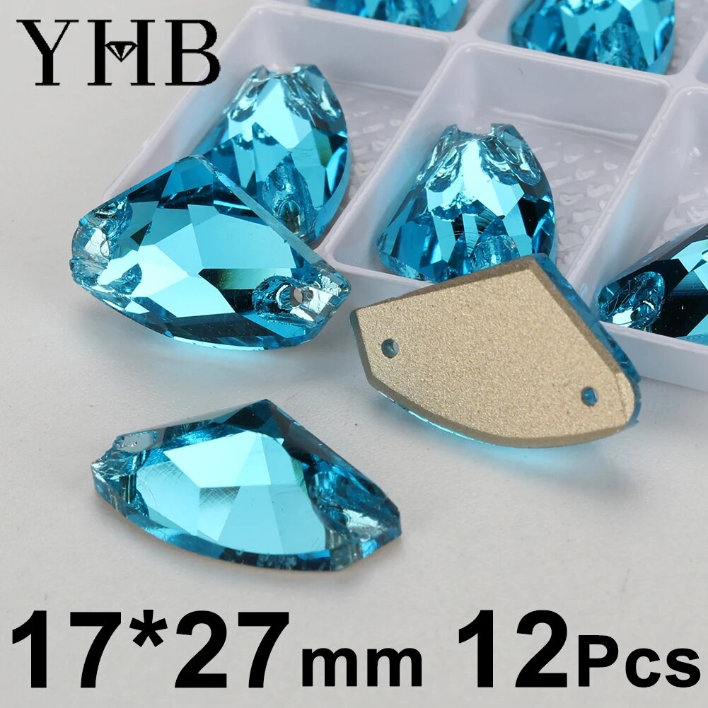 Стразы Rolivi Comsic Drop Glass Crystal AB YHB T202 Galactic 17X27mm