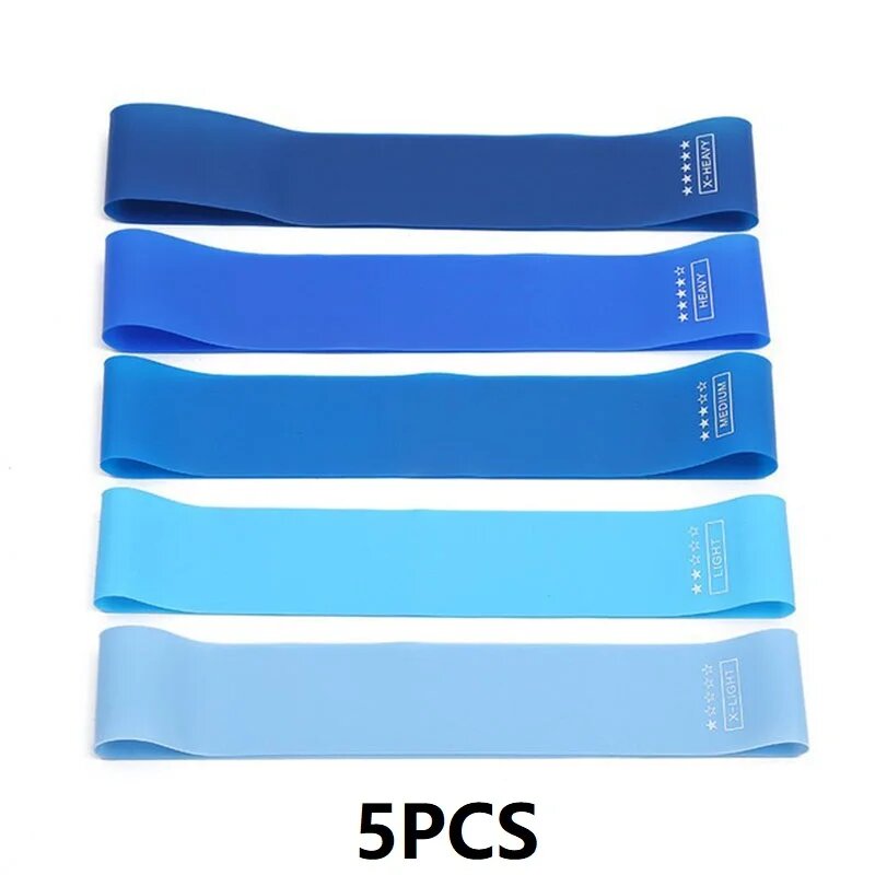 Эспандеры для фитнеса 5 шт. Синий, 6-Gradient blue